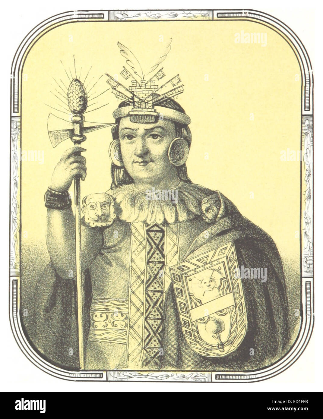 This page from a historical text features Manco Inca, the last ...