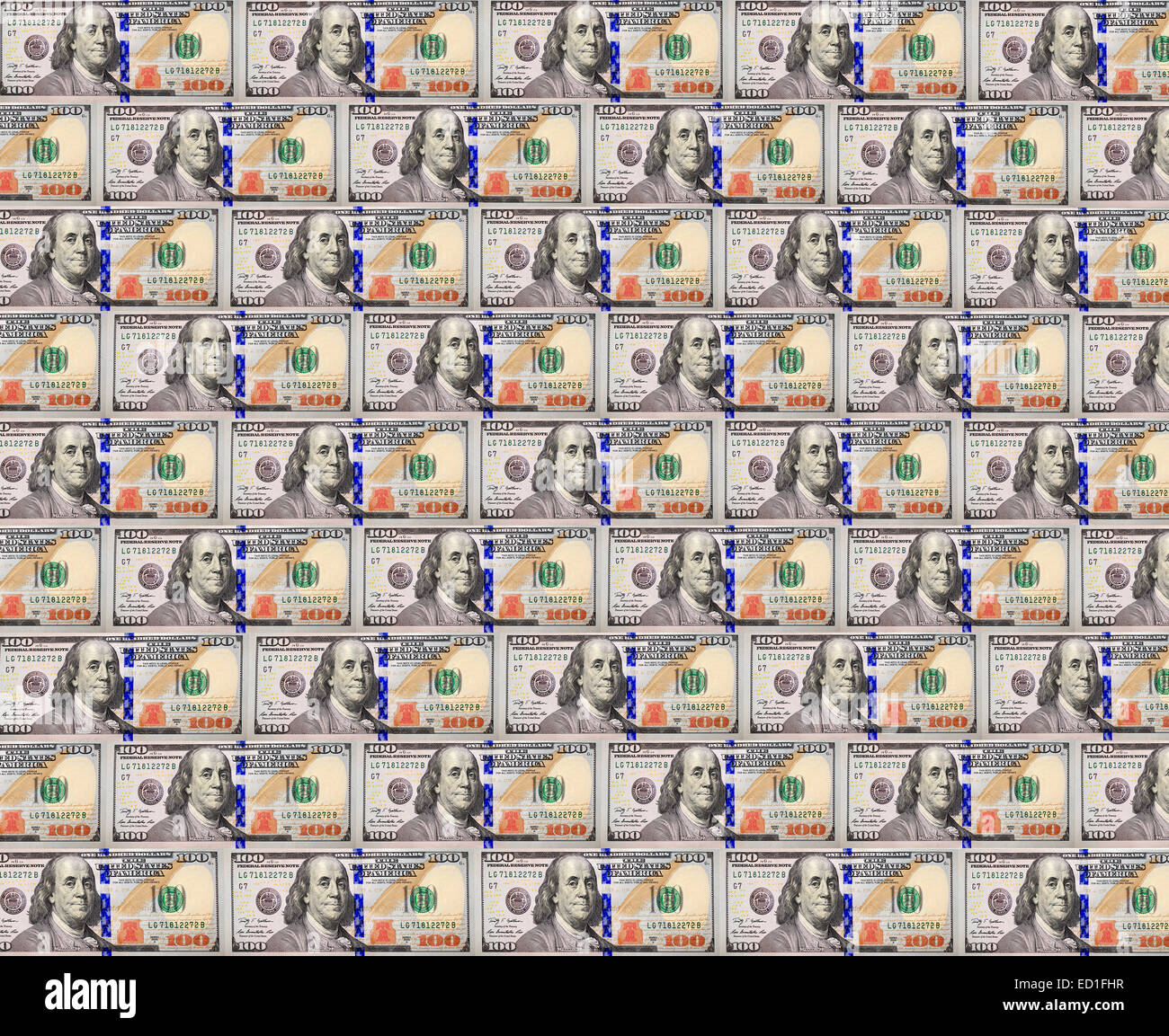 background from a lot of hundred dollar bank notes Stock Photo - Alamy
