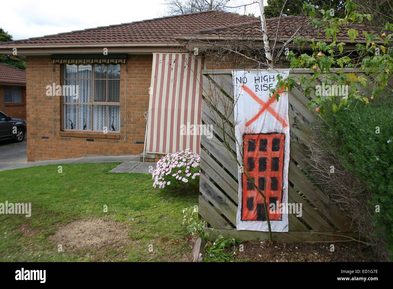 Protest Sign/Banner Outside Residents Home, Protesting Against High ...
