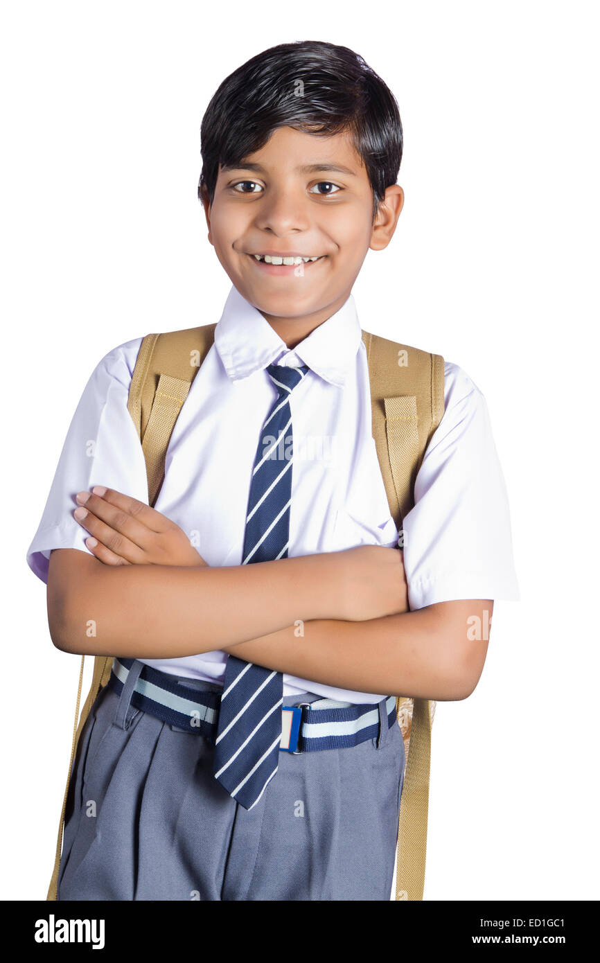 Indian child school student pose hi-res stock photography and images ...