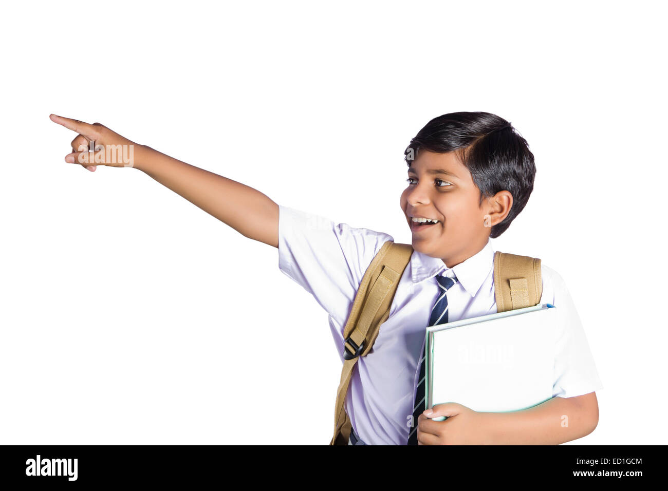 1 indian child school student showing Stock Photo - Alamy