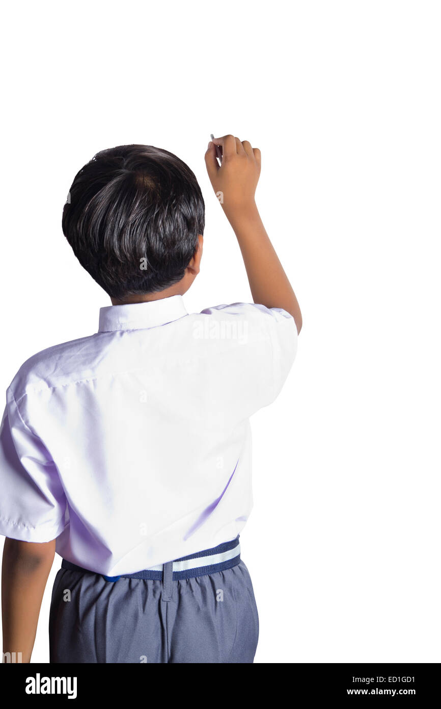 1 indian child school student Writing Stock Photo - Alamy