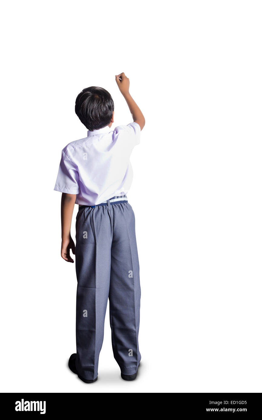 School boys uniform back view Cut Out Stock Images & Pictures - Alamy