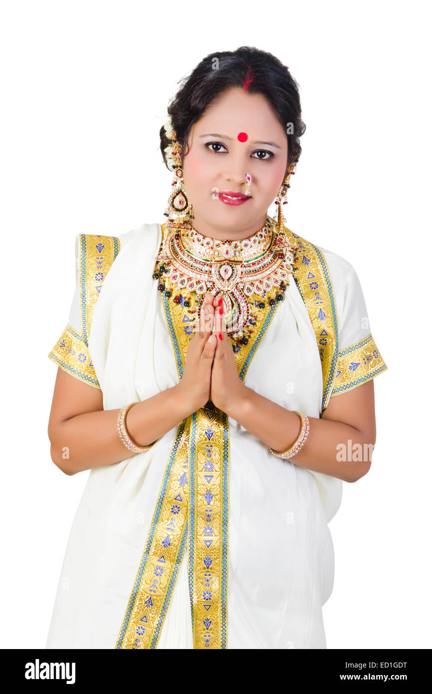 1 South indian Lady Welcome Stock Photo - Alamy