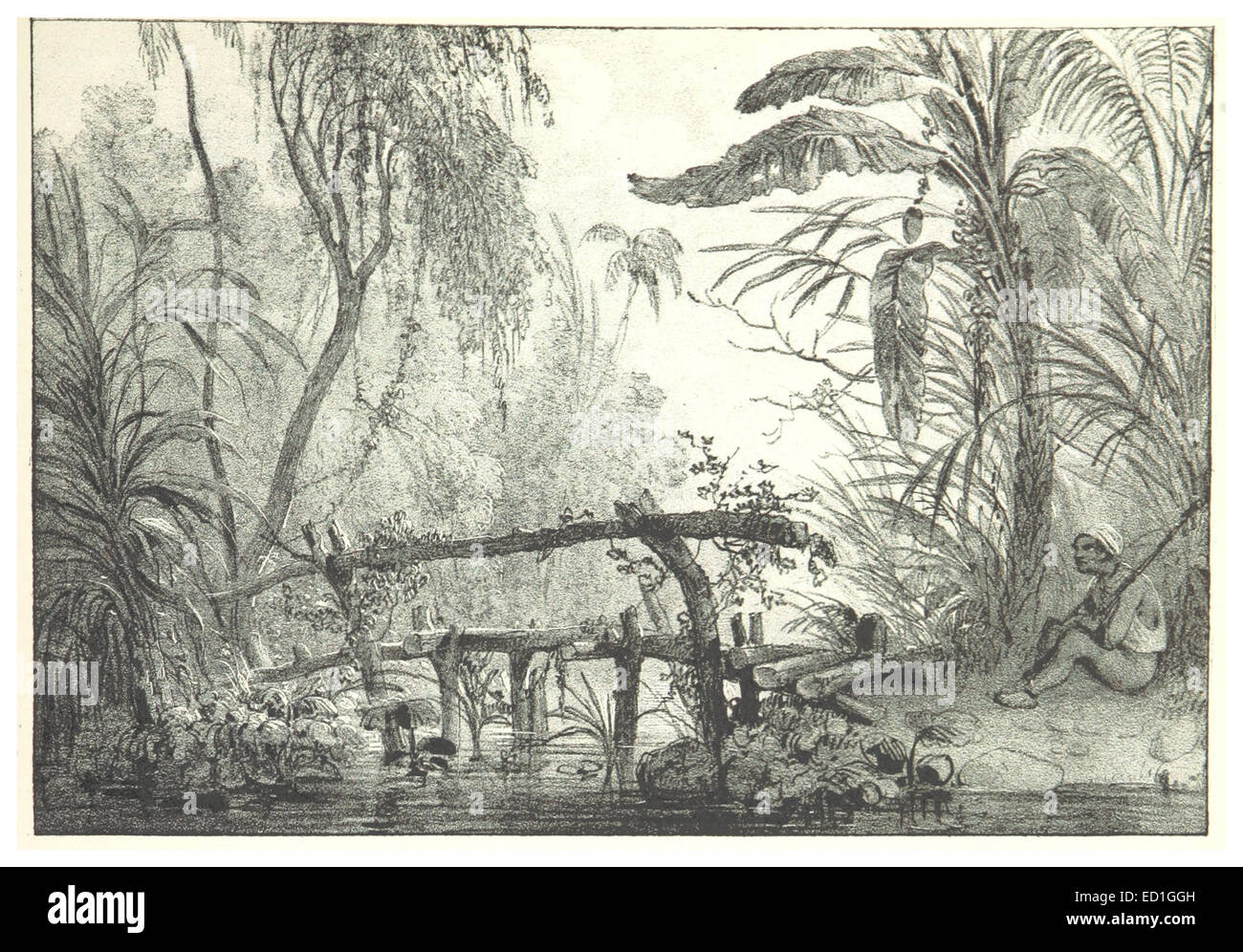 A 1993 illustration depicting a bridge keeper (brugwachter) in the ...