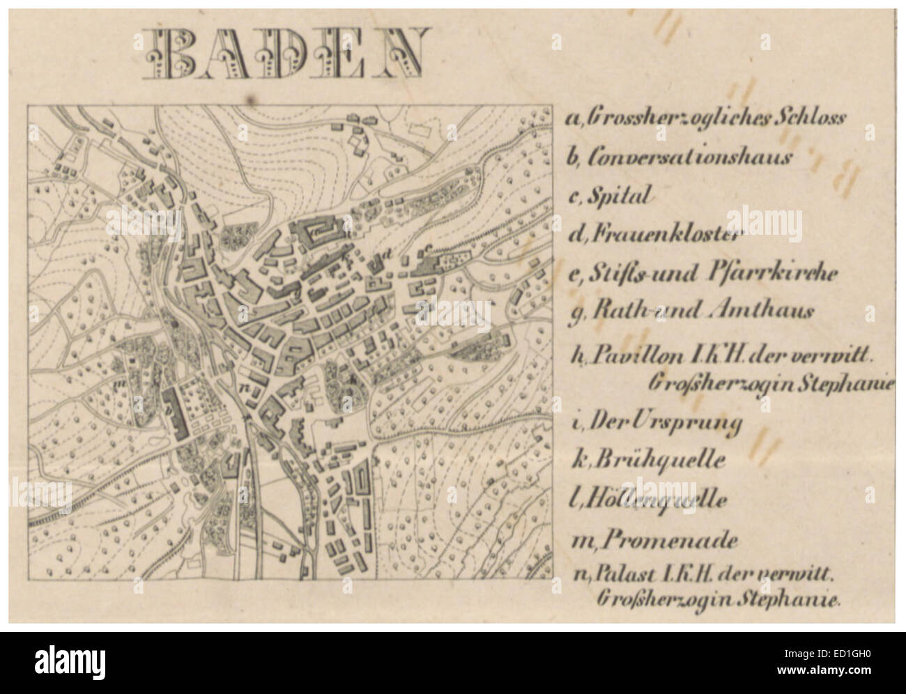 Vintage stadtplan hi-res stock photography and images - Alamy