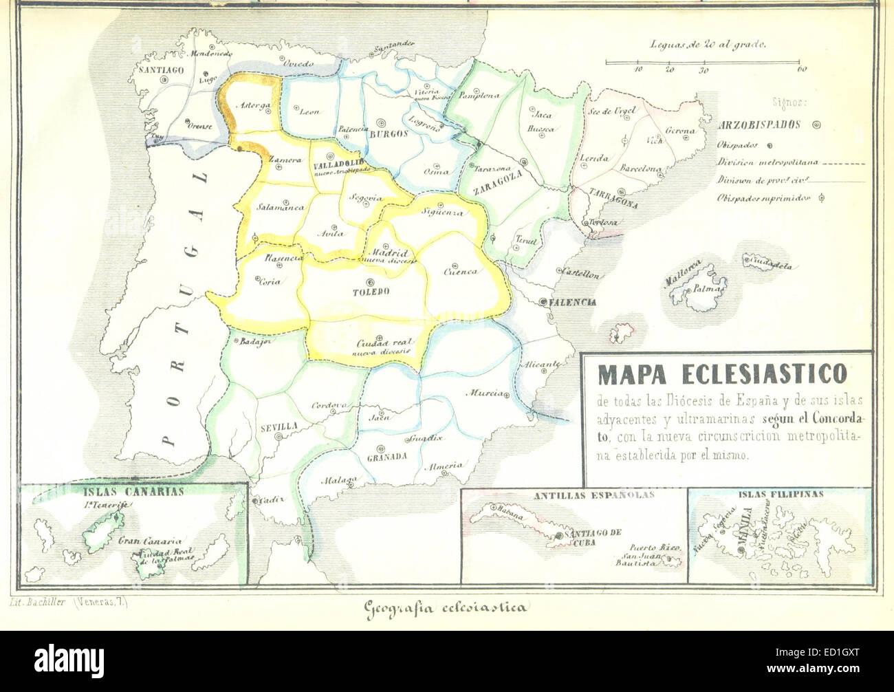 Dioceses map hi-res stock photography and images - Alamy