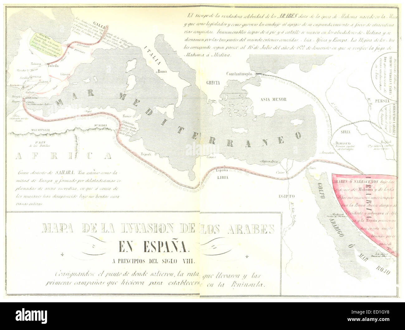 Map arab spain hi-res stock photography and images - Alamy