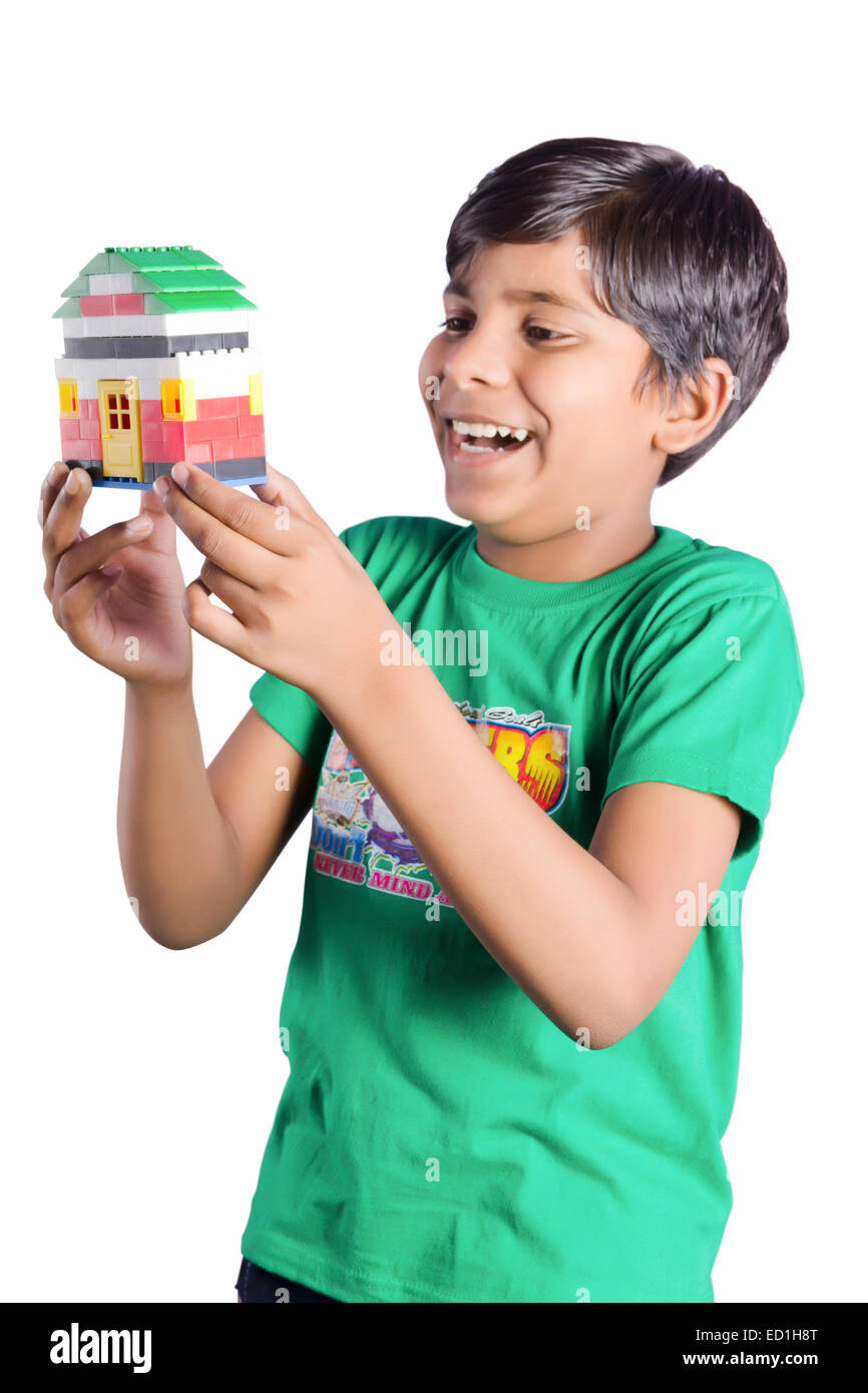 1 indian child boy Dream House Stock Photo - Alamy