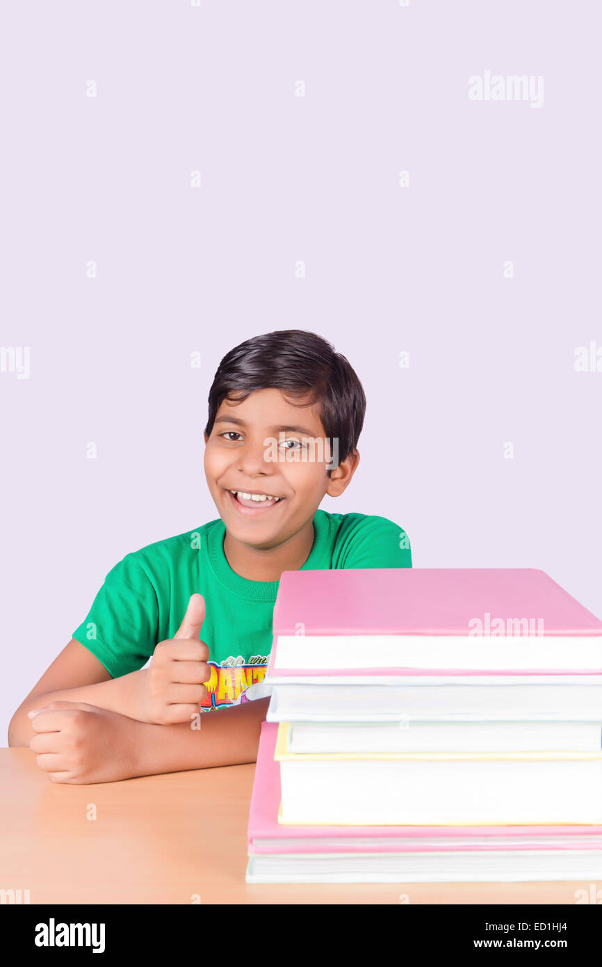 1 indian child boy student study Stock Photo - Alamy