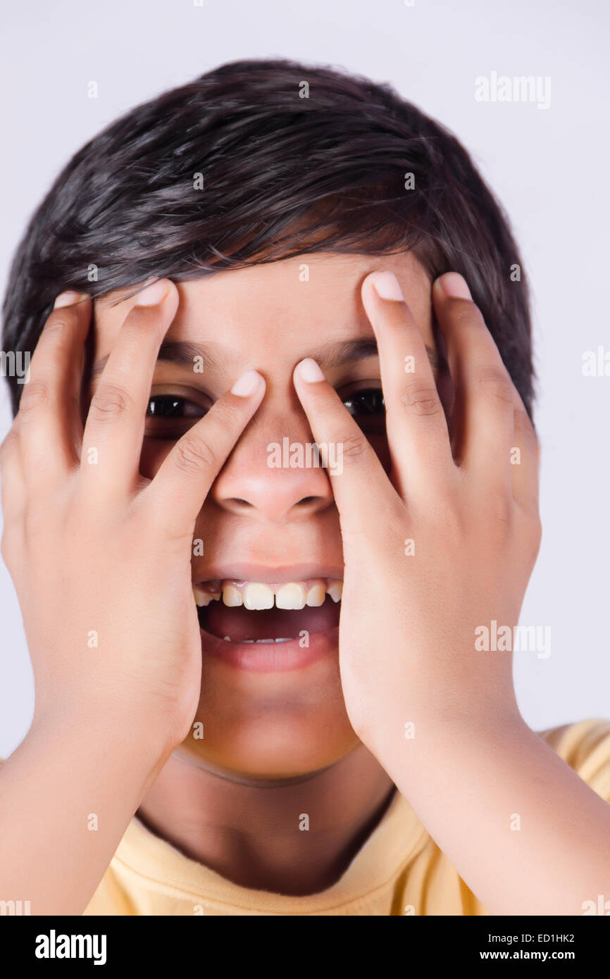 Boy (10) Hand Covering Face High Resolution Stock Photography and ...
