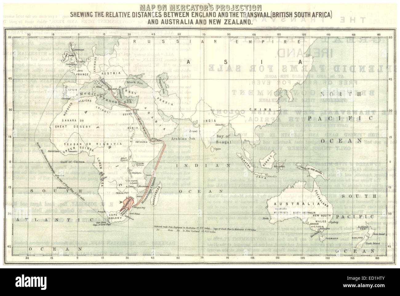 This 1878 map of the Transvaal region in British South Africa provides ...