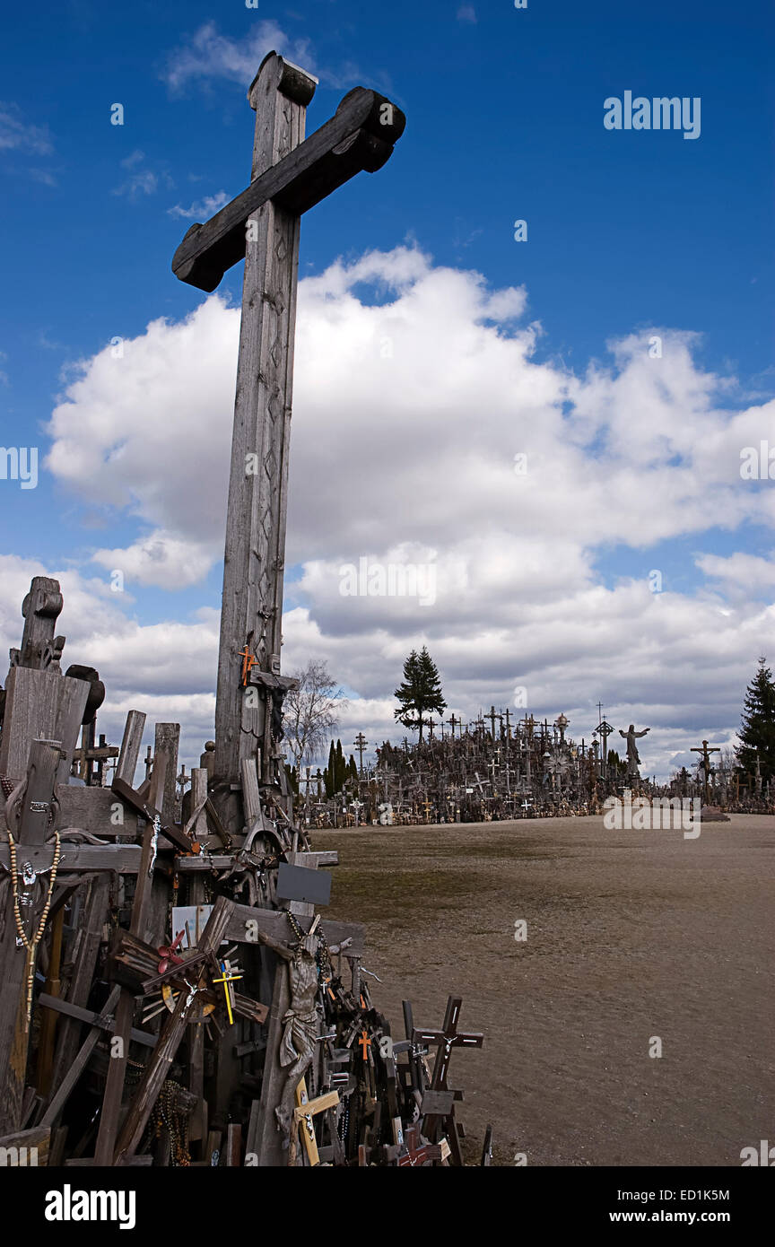 The Hill of Crosses (Lithuanian) is a site of pilgrimage Stock Photo ...
