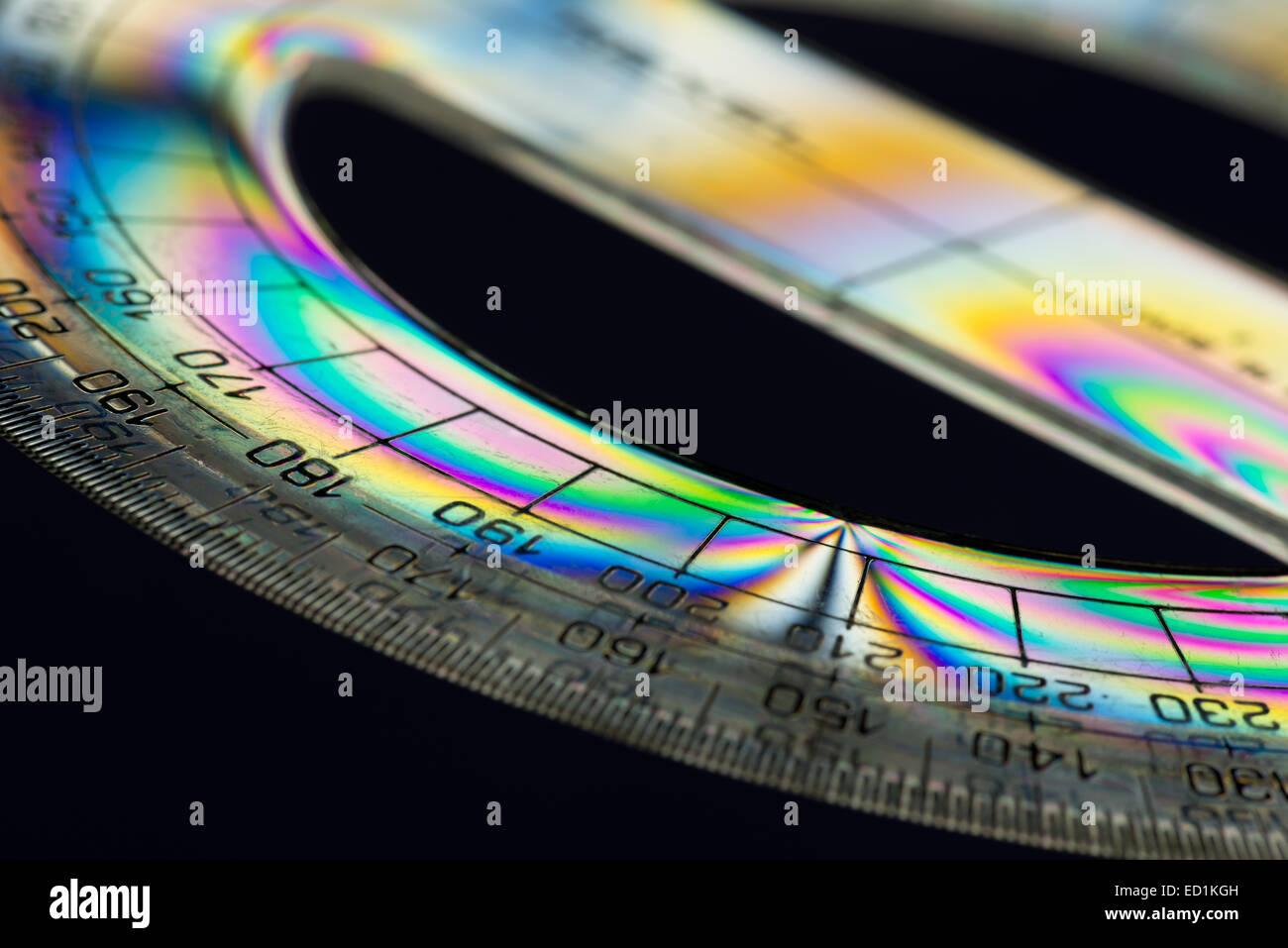 colorful heat stress patterns captures in hardened plastics in ...