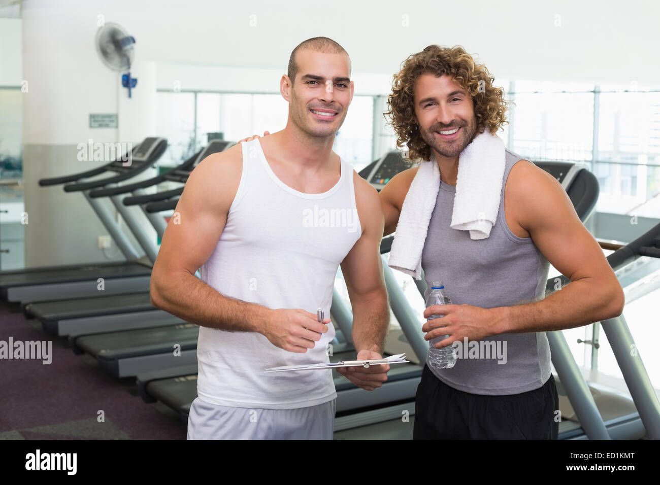 Man gym trainer treadmill hi-res stock photography and images - Alamy