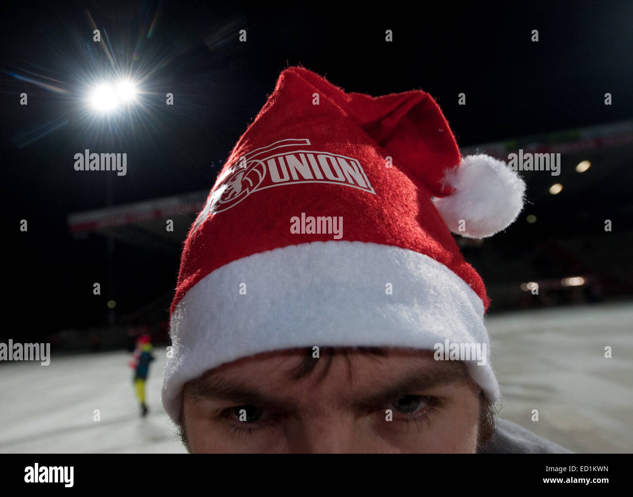 Berlin, Germany. 23rd Dec, 2014. A fan of German second league soccer ...