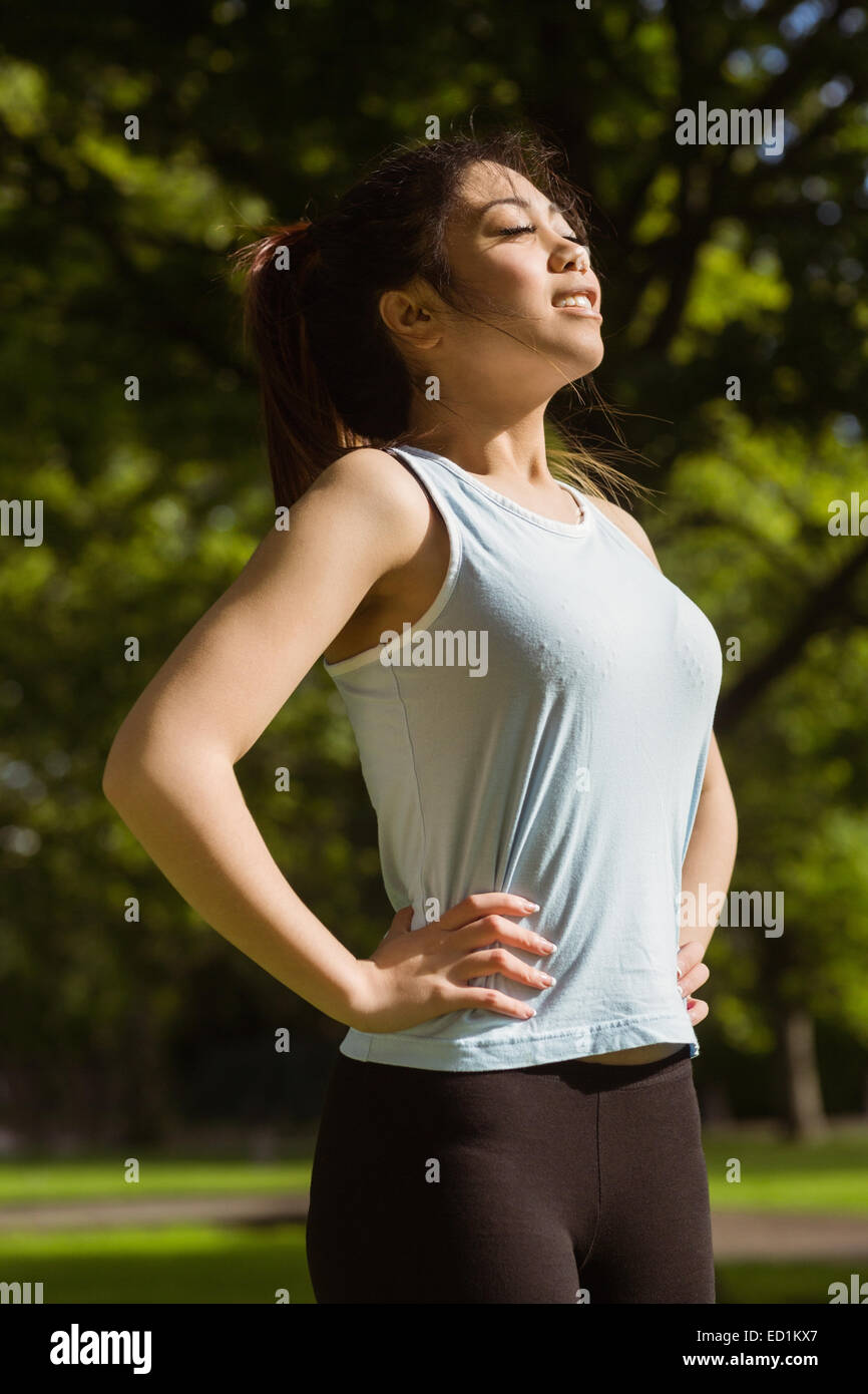 Woman standing side hi-res stock photography and images - Alamy