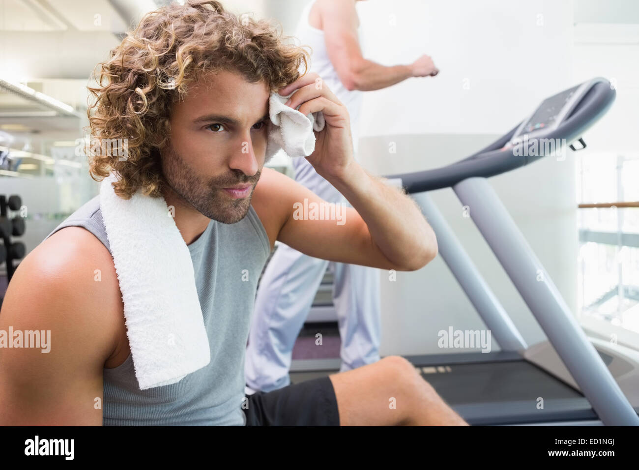 Tired workout man in hi-res stock photography and images - Alamy