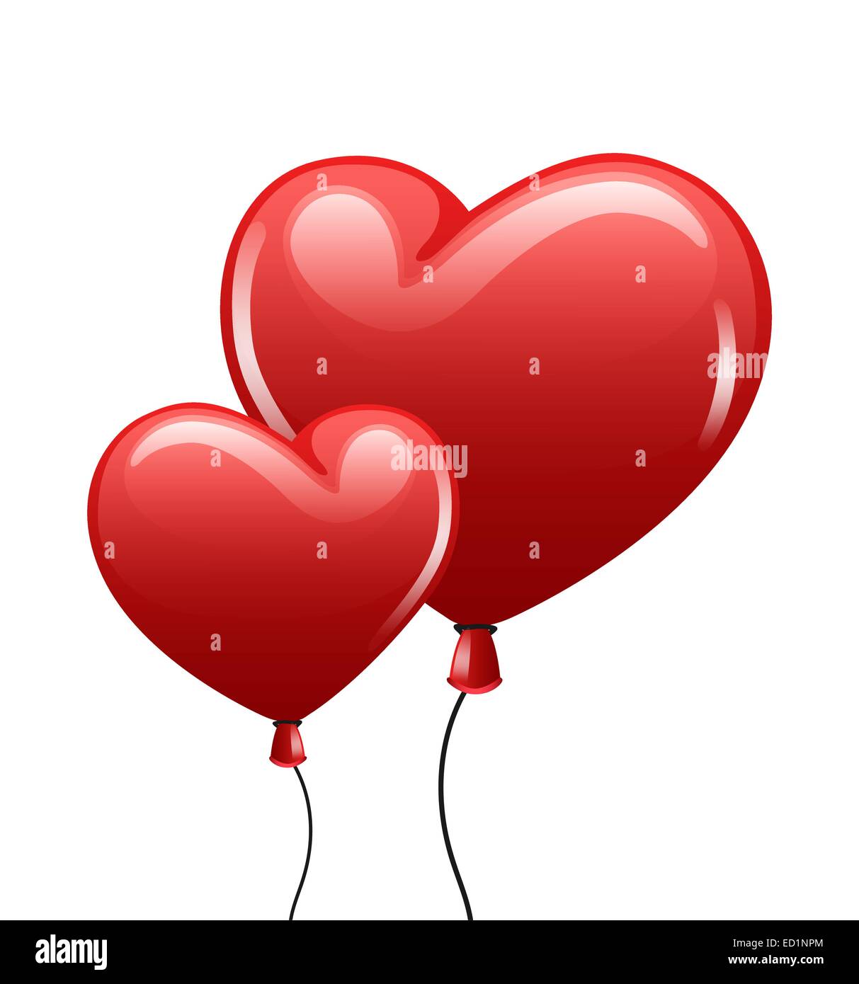 Red balloon heart on white Stock Vector Image & Art - Alamy