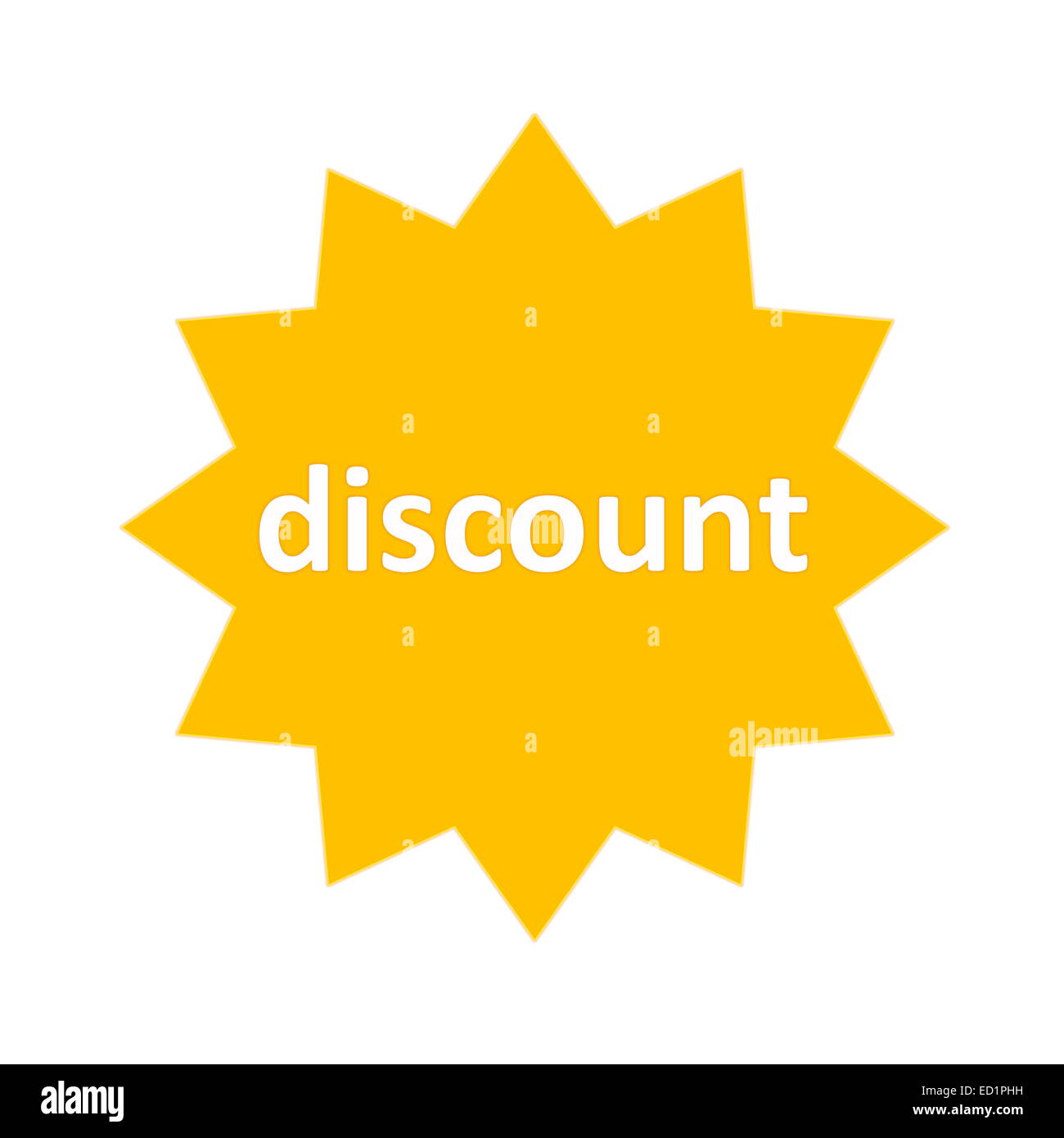 Discount gold star isolated in white background Stock Photo - Alamy