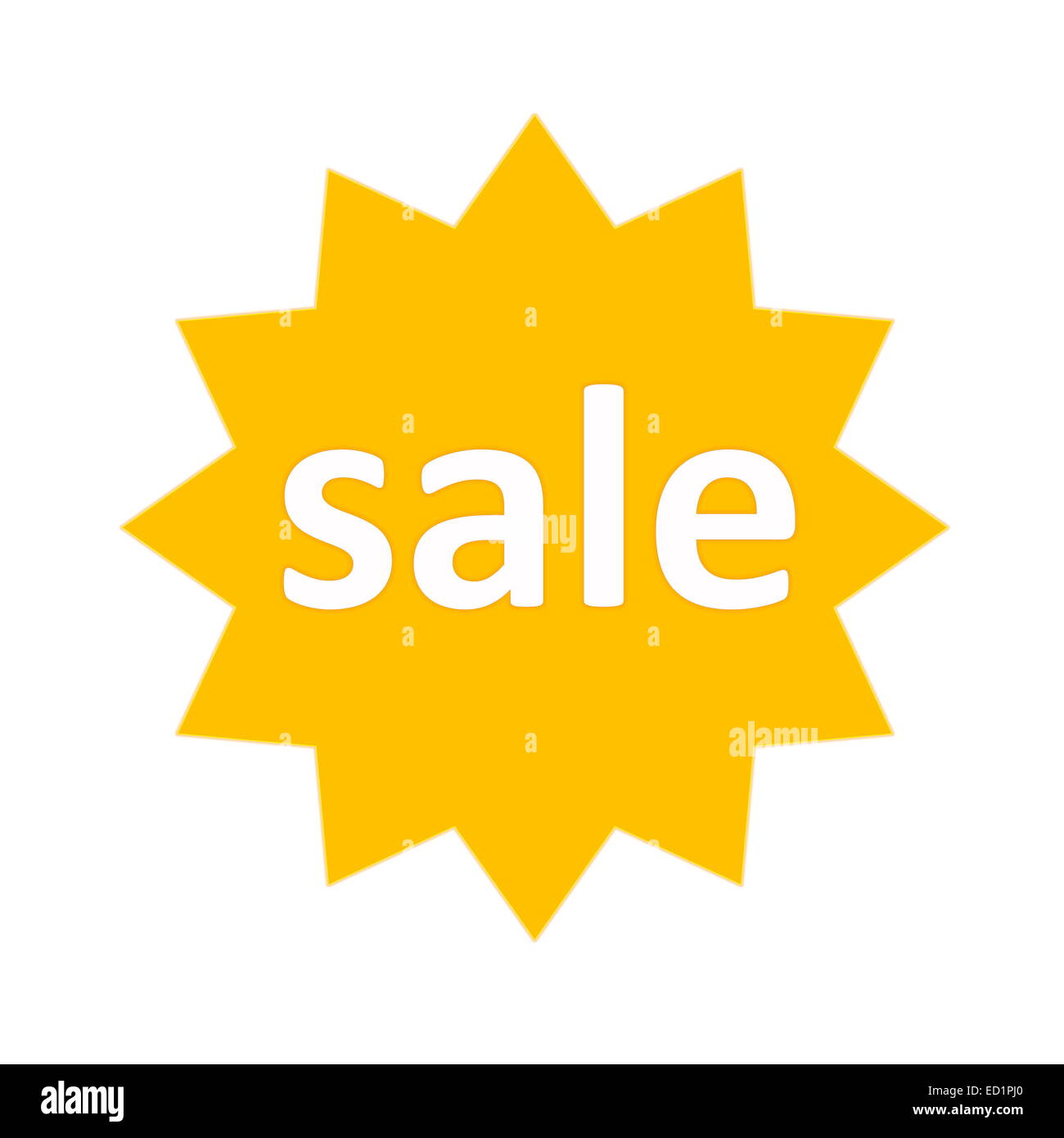 Gold sale star isolated in white background Stock Photo - Alamy