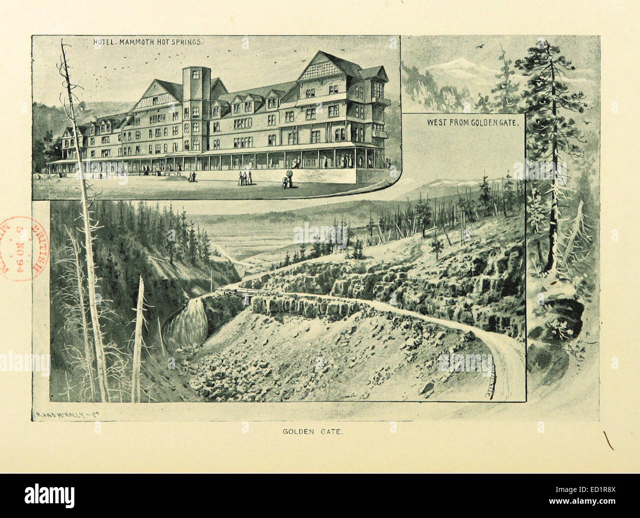 A 1893 illustration from Wheeler’s work, depicting the Golden Gate ...