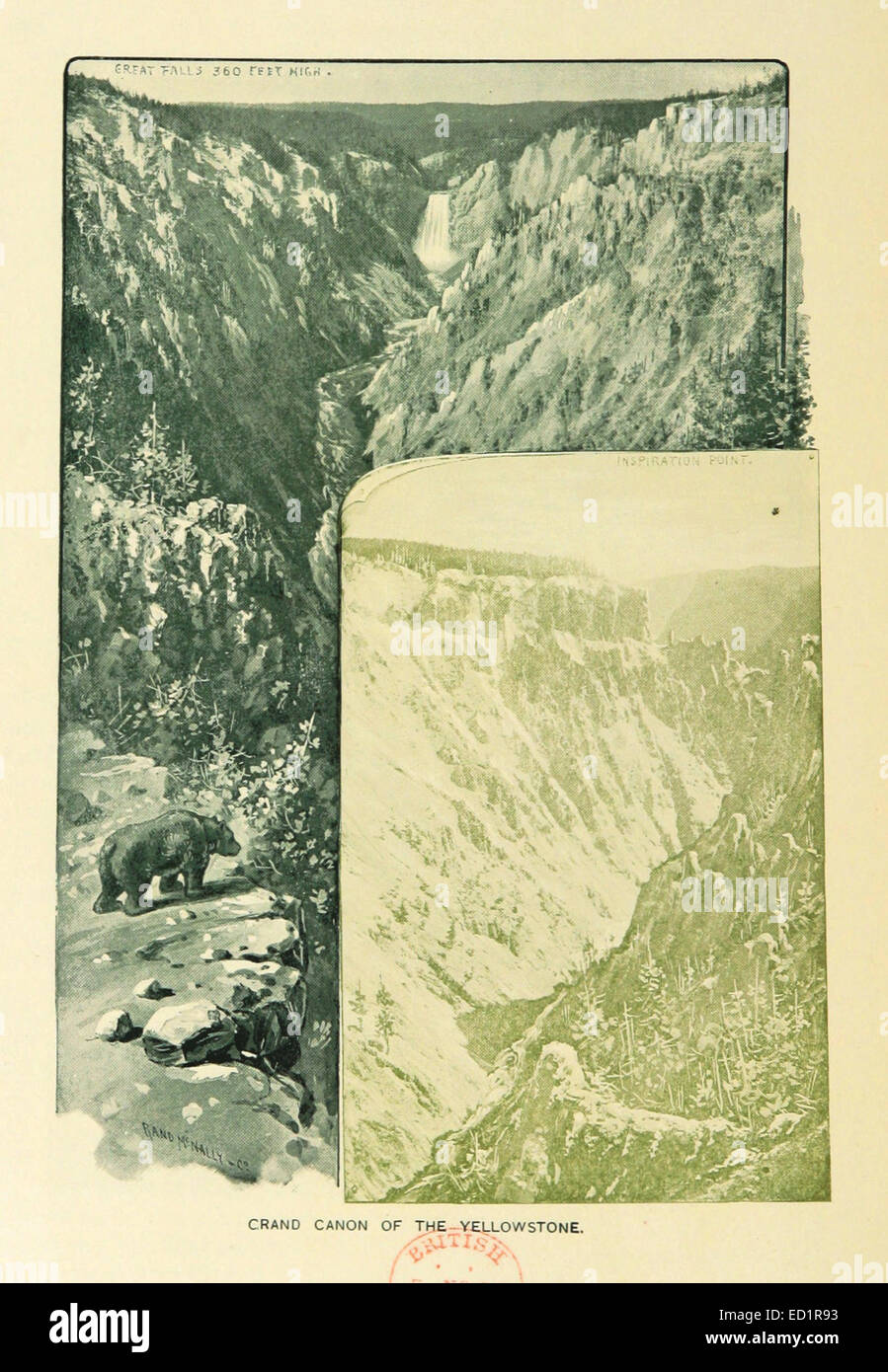 Old map of grand canyon hi-res stock photography and images - Alamy