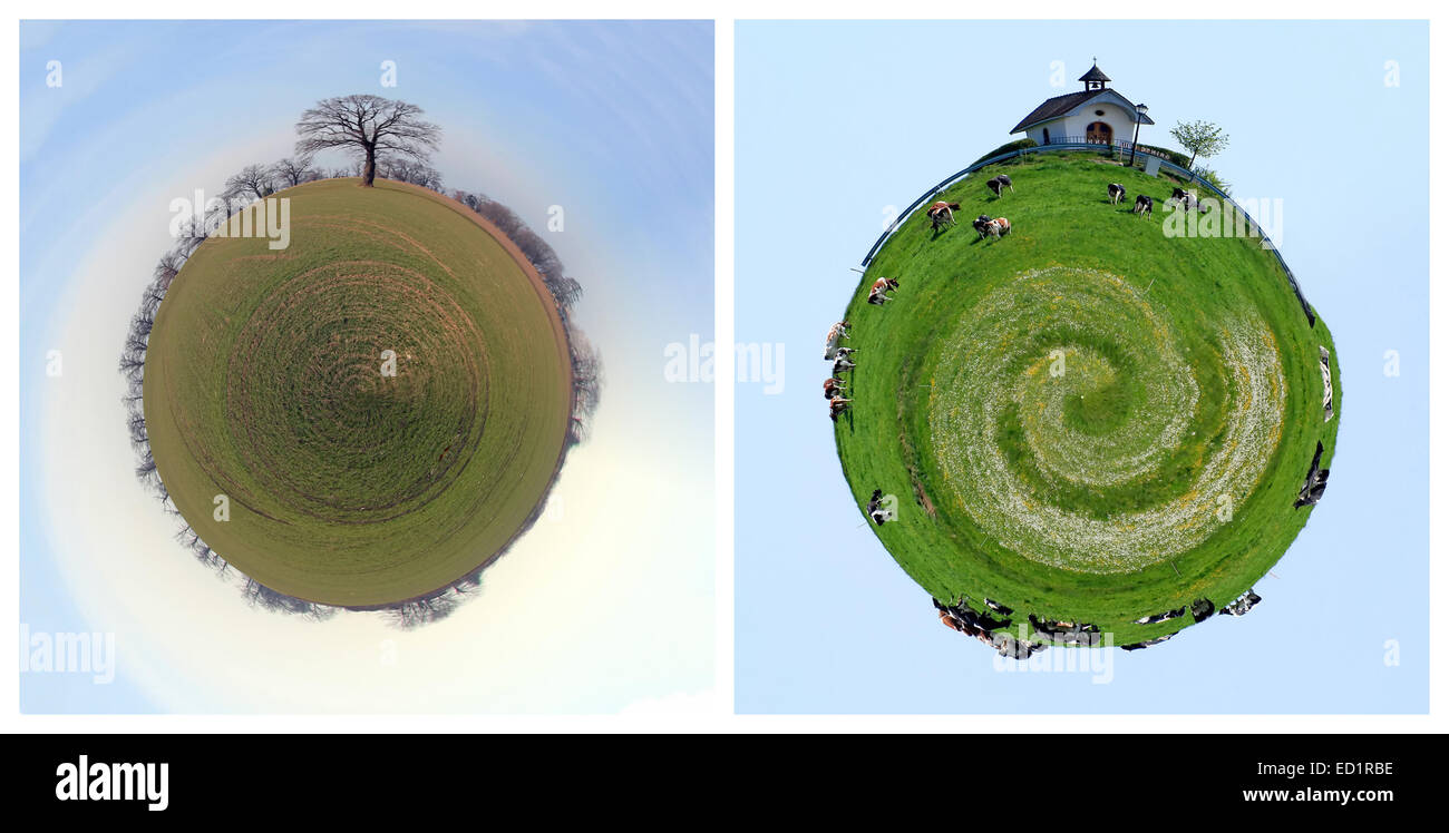 Church in meadow two hi-res stock photography and images - Alamy
