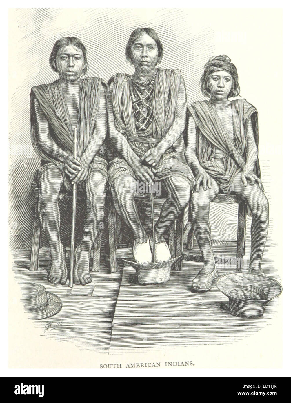 A depiction of South American indigenous people, illustrating their ...