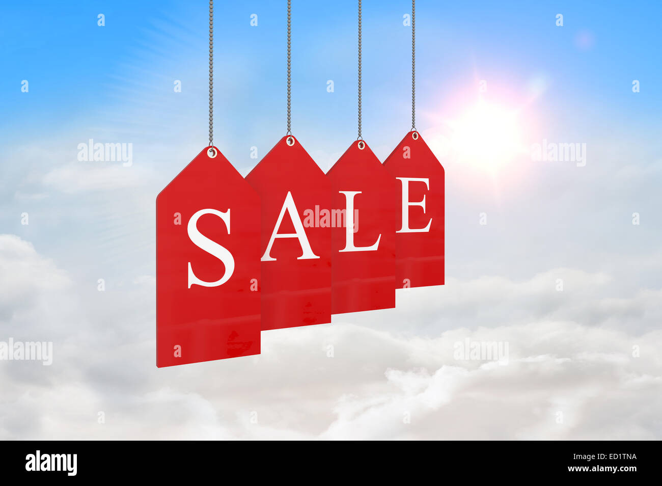 Composite image of red sale tags Stock Photo - Alamy