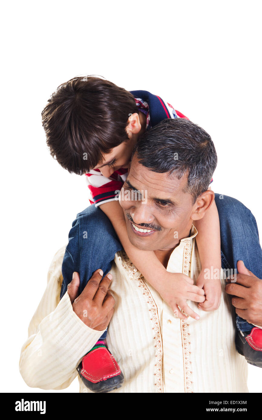 Indian grandfather grandson fun hi-res stock photography and images - Alamy