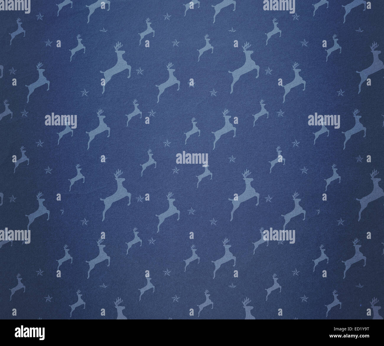 Blue reindeer pattern wallpaper Stock Photo - Alamy