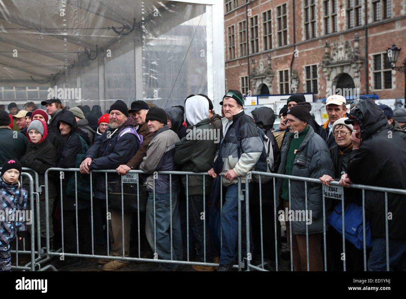 Gdansk, Poland 24th, Dec. 2014 Christmas Eve meal for lonely, poor and ...