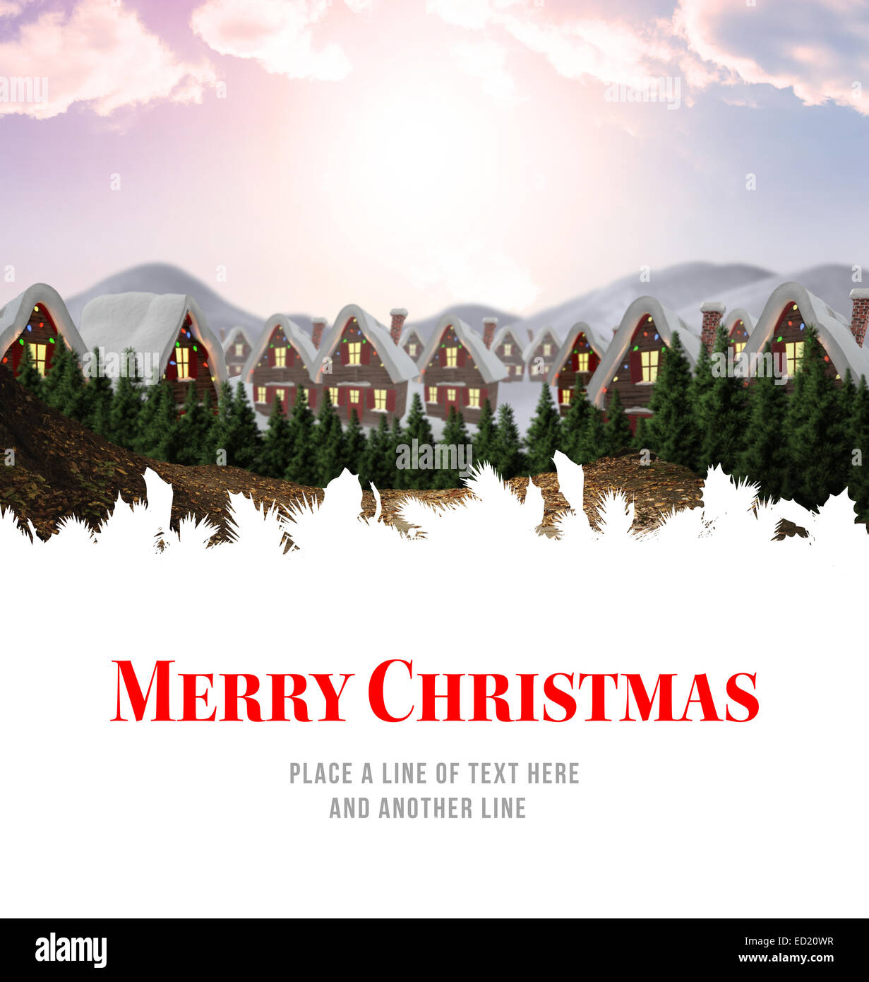 Merry Christmas message Stock Photo - Alamy
