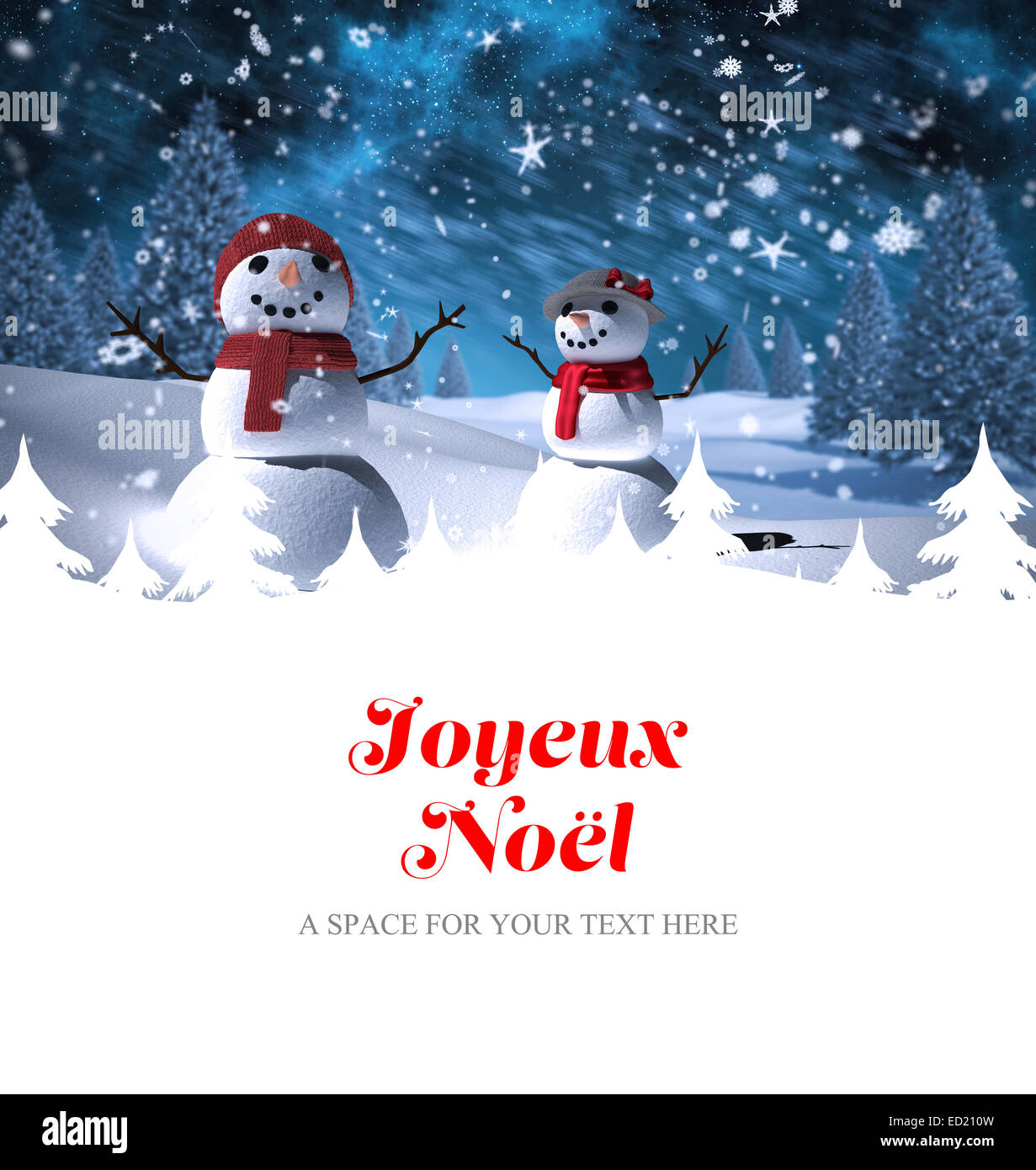 Composite image of joyeux noel Stock Photo - Alamy
