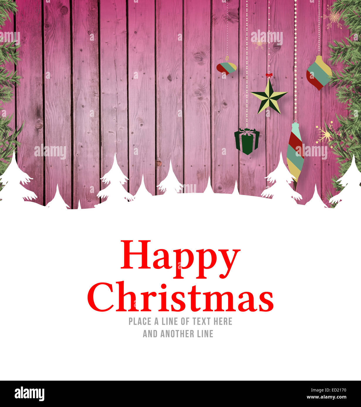 Happy Christmas message Stock Photo - Alamy