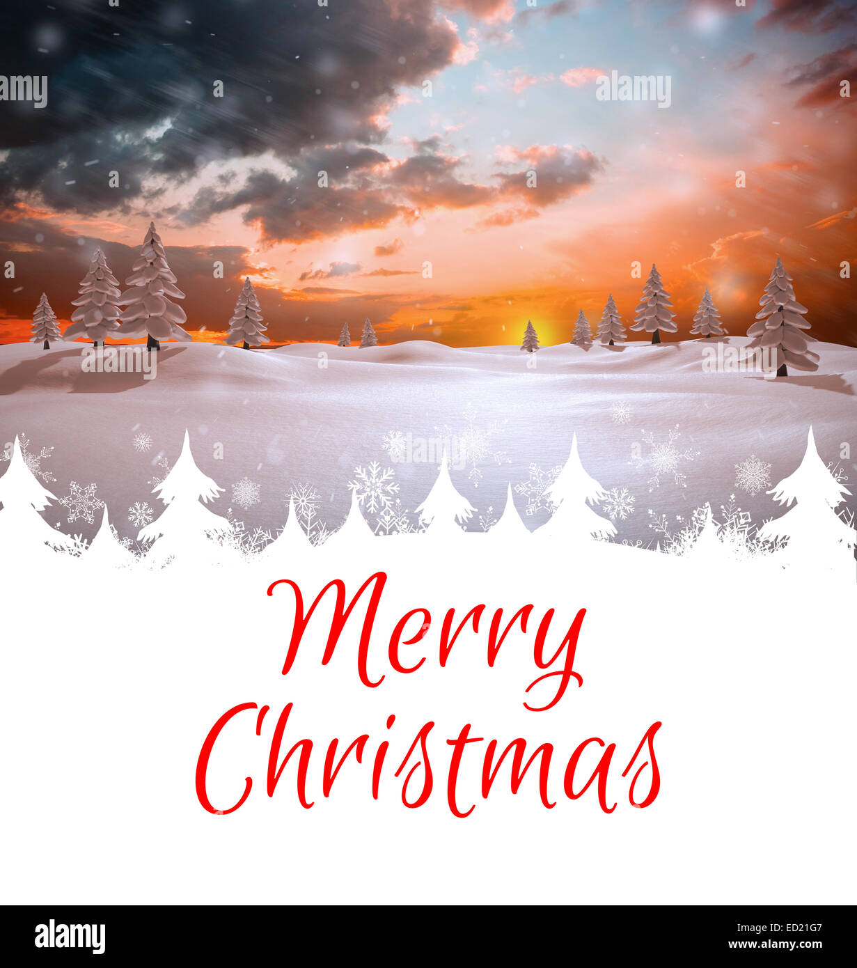 Merry Christmas message Stock Photo - Alamy