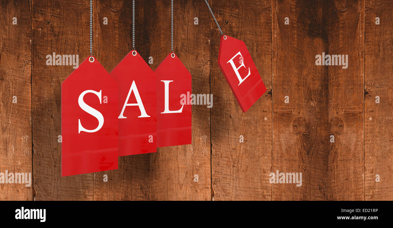 Composite image of red sale tags Stock Photo - Alamy