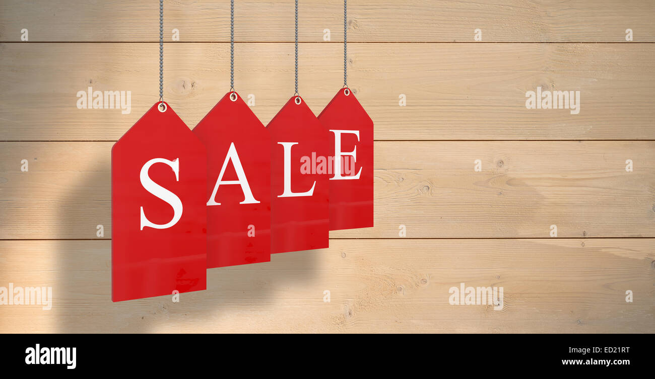 Composite image of red sale tags Stock Photo - Alamy