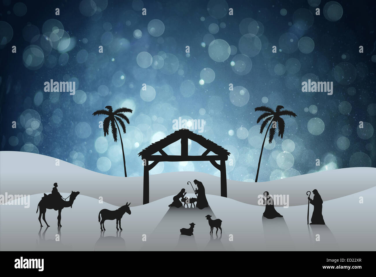 Composite image of nativity scene Stock Photo - Alamy