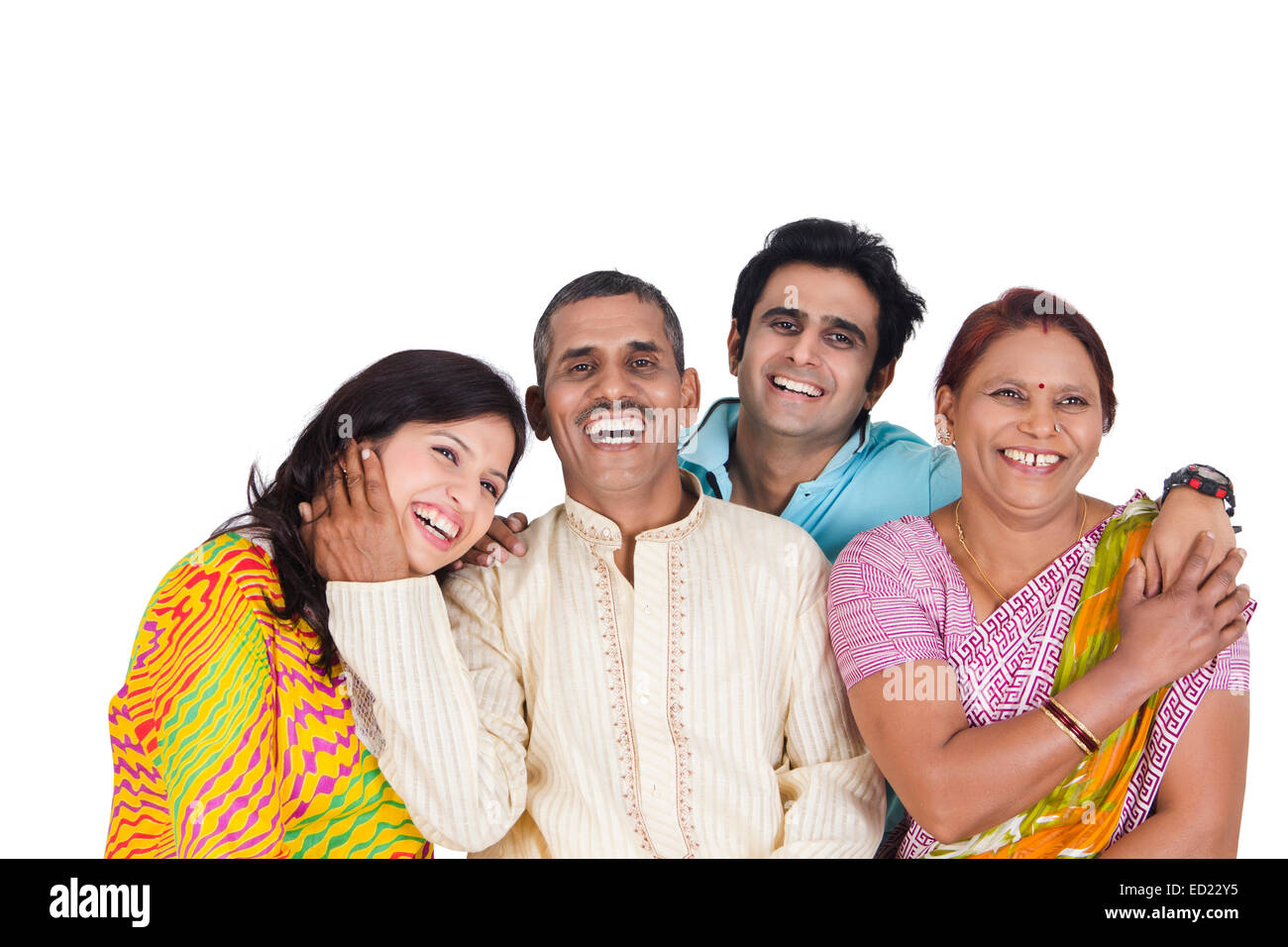 indian Parents Adults son and daughter enjoy Stock Photo - Alamy