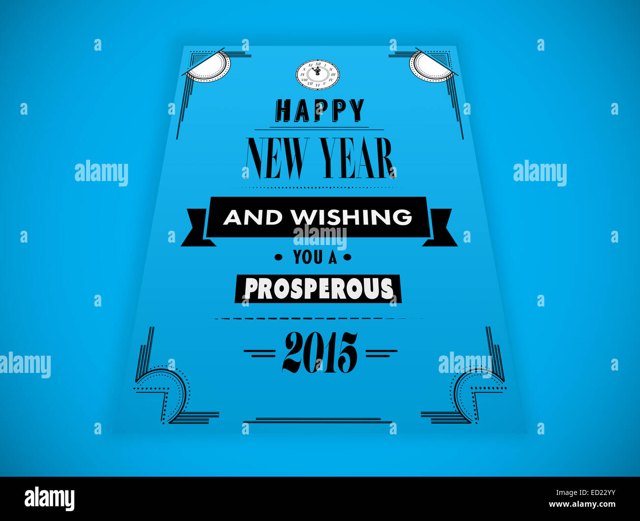 Composite image of happy new year message Stock Photo - Alamy