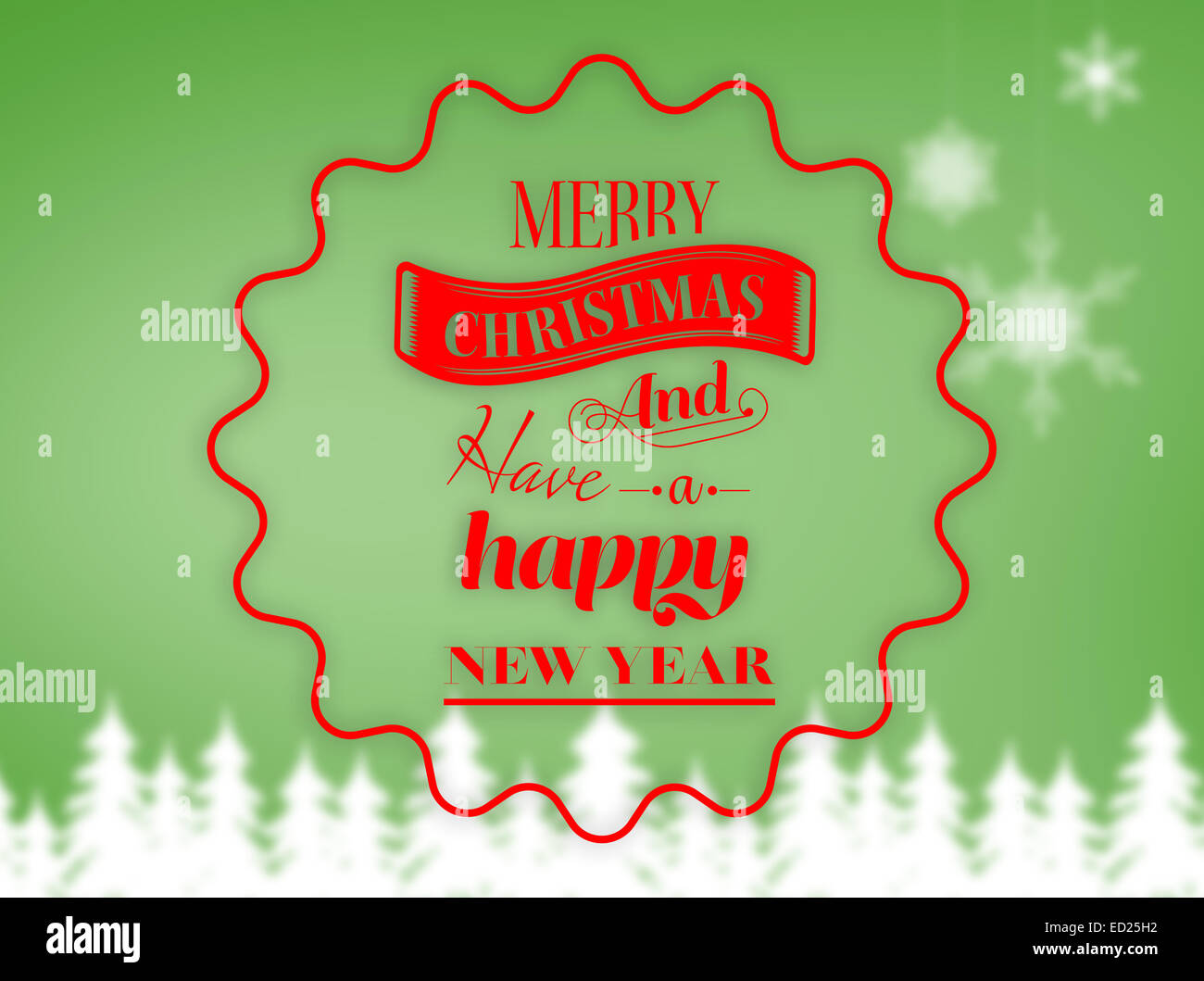 Composite image of logo wishing a merry christmas Stock Photo - Alamy