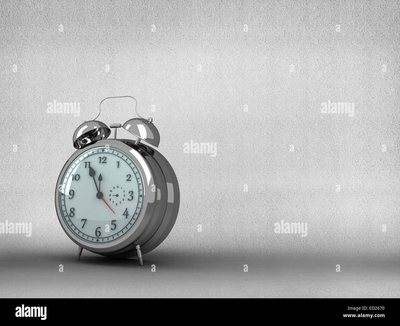 Composite image of alarm clock counting down to twelve Stock Photo - Alamy