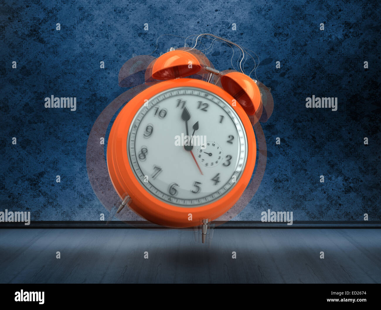 Composite image of alarm clock counting down to twelve Stock Photo - Alamy