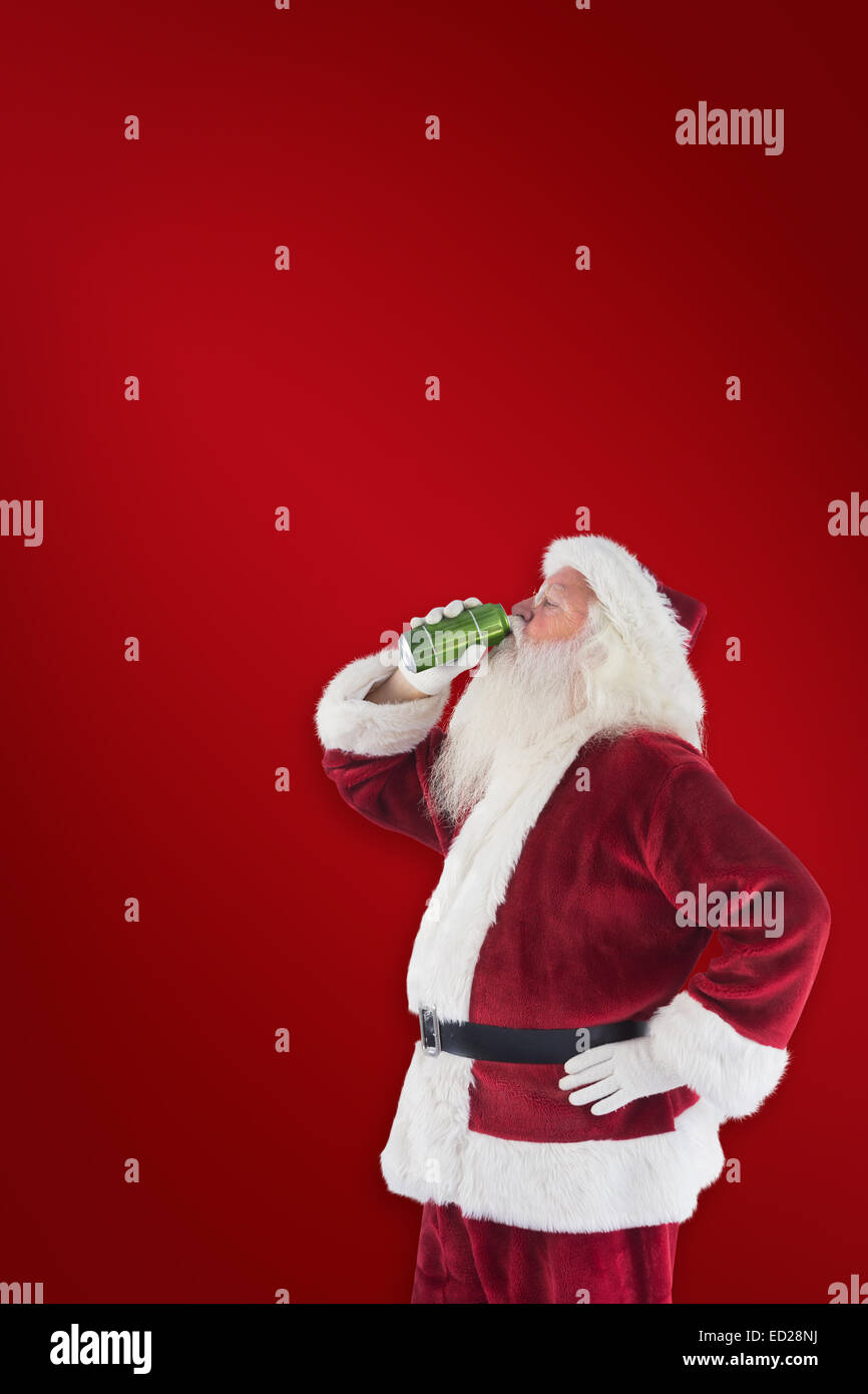 Father christmas drinking beer hi-res stock photography and images - Alamy