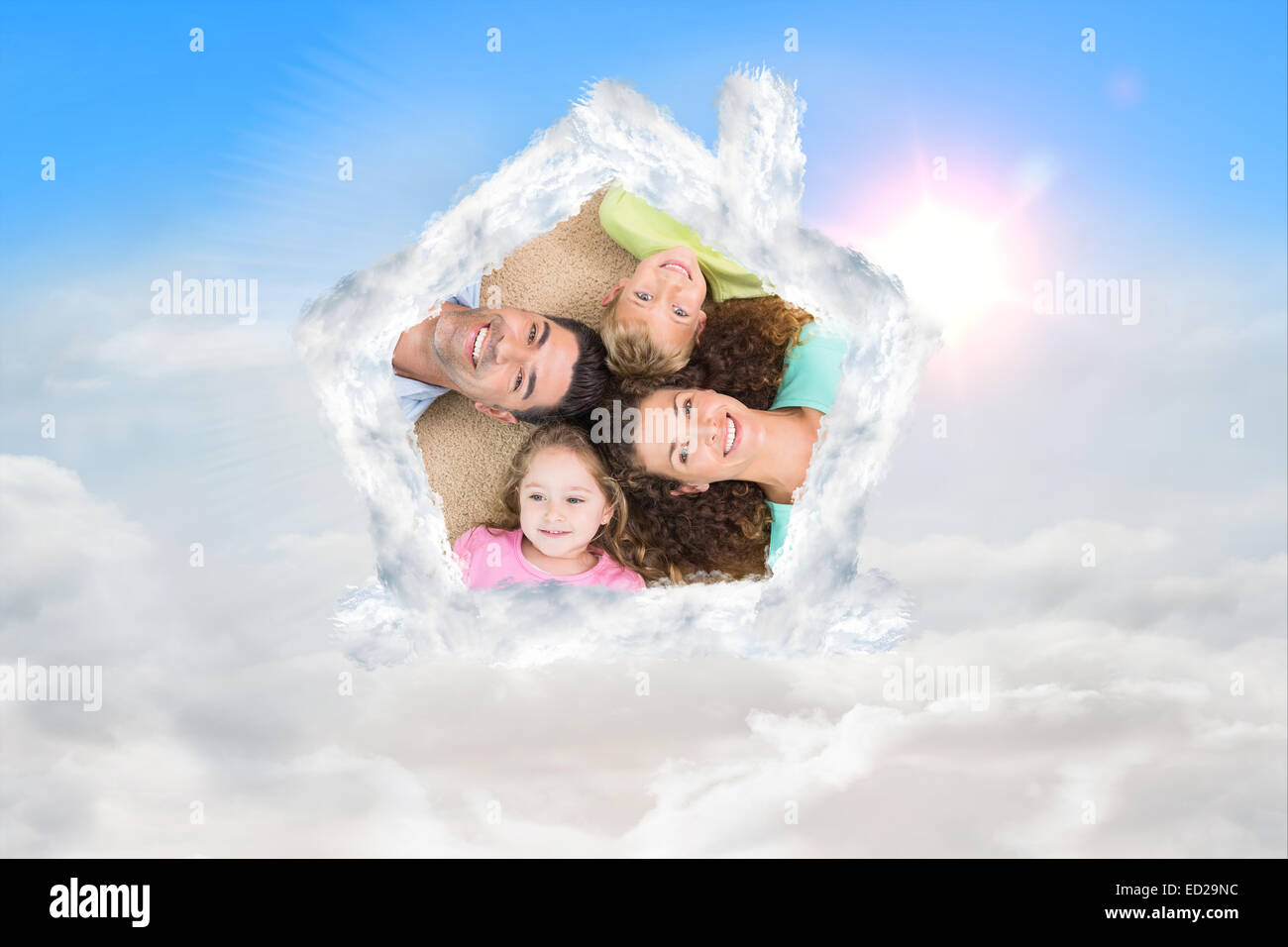 Family posing circle hi-res stock photography and images - Alamy