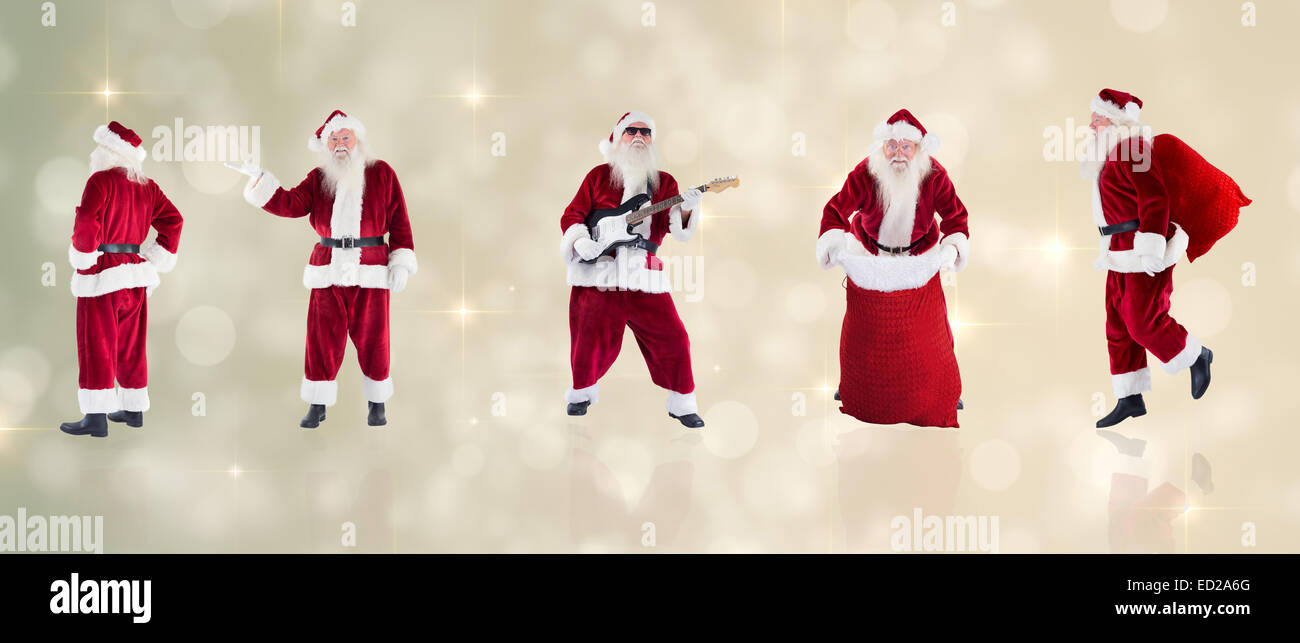 Composite image of different santas Stock Photo - Alamy