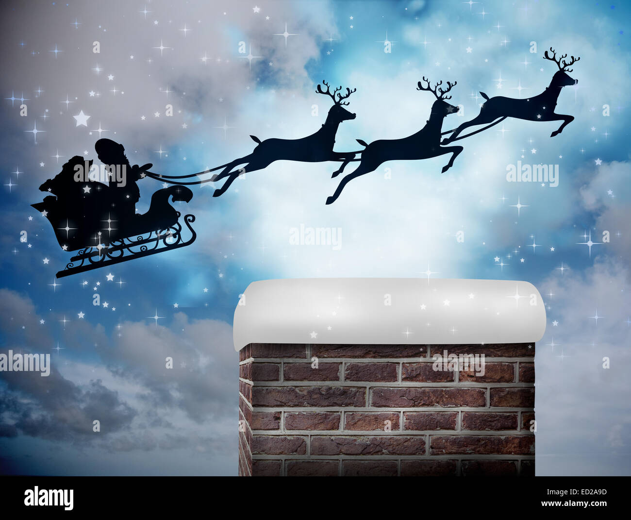Santa Sleigh Flying High Resolution Stock Photography and Images - Alamy