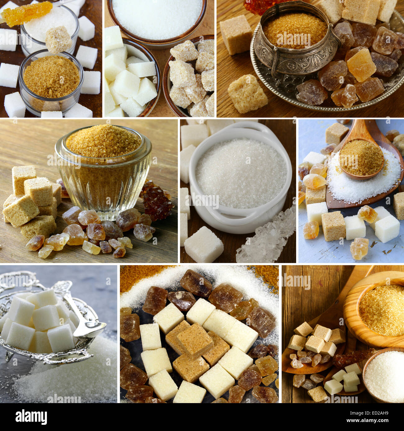 Set various brown sugar hi-res stock photography and images - Alamy